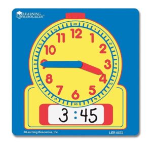 Learning Resources Write and Wipe Student Clocks, Help Kids Practice Time, Clocks for Kids, Write and Wipe Clocks, Homeschool, Classroom, Set of 10