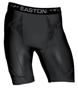 easton youth girls extra protective sliding short, black, x-large