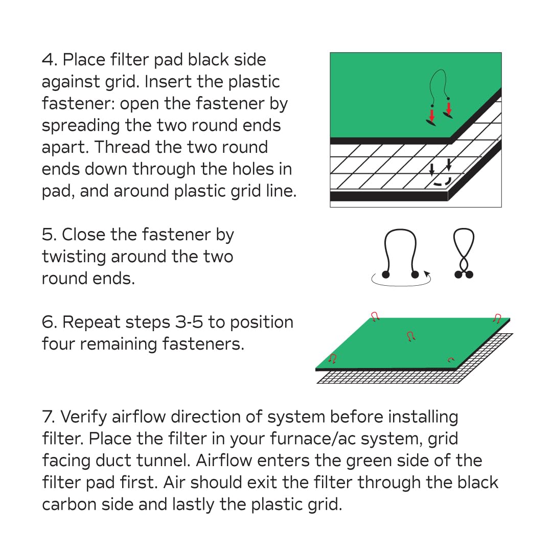 WEB Absorber Cut to Fit Odor Control Air Filter with Carbon