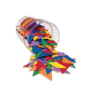 learning resources classpack tangrams, set of 30 (210 pcs), 6 assorted colors