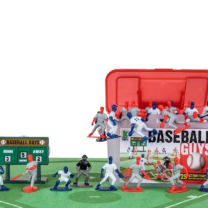 Kaskey Kids Baseball Guys - Red/Blue Inspires Kids Imaginations with Endless Hours of Creative, Open-Ended Play – Includes 2 Teams & Accessories – 29 Pieces in Every Set!