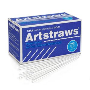 creativity street artstraws class pack white, 6 mm