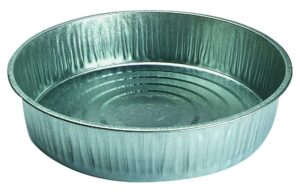 little giant® galvanized utility pan | metal oil pan | galvanized feed pan | 13 quart