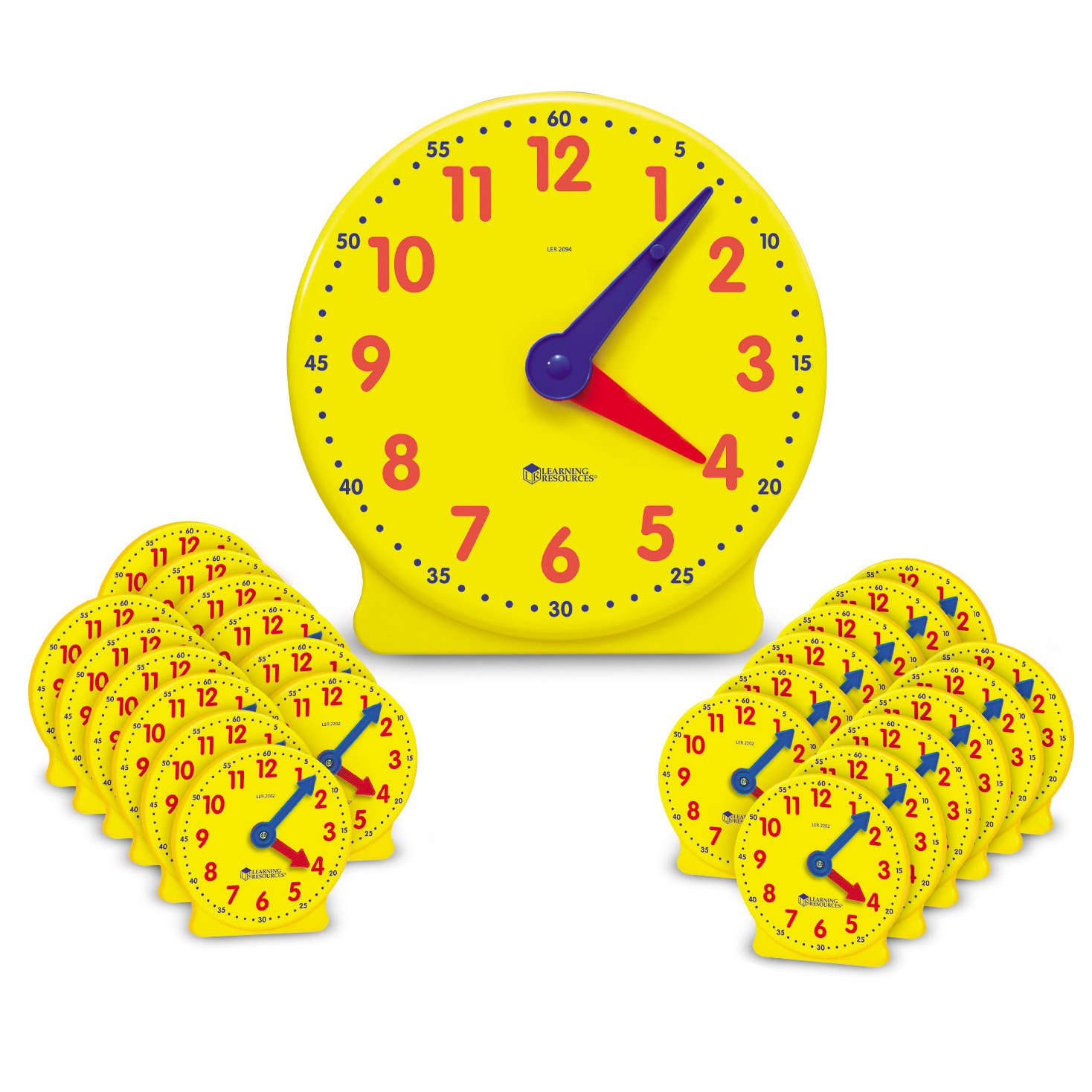 Learning Resources Classroom Clock Kit -25 Pieces, Ages 5+ Clock for Kids, Learning to Tell Time, Clocks for Teaching Time, Teacher and Classroom Supplies