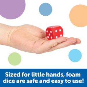 Learning Resources Foam Dice: Dot Dice, Red and Blue 6-Sided Foam Dice, Early Math Skills, Set of 2, Grades PreK+, Ages 3+