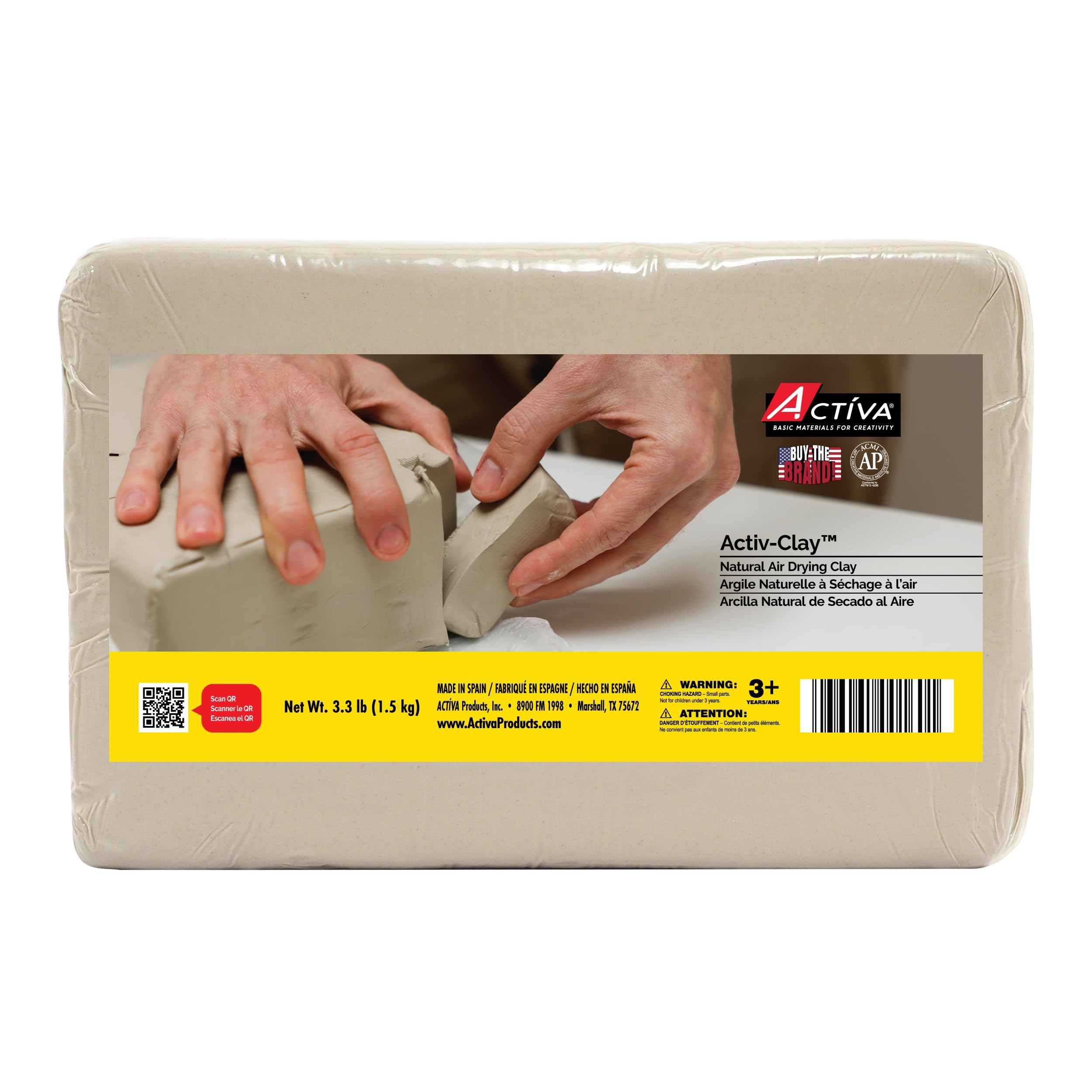 Activa Products Activ-Clay for Arts and Crafts, 9.9-Pound, White