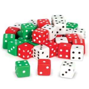 learning resources dot dice, math manipulative, probability dice, board game dice, set of 36, ages 3+