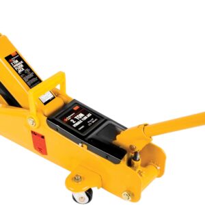 Performance Tool W1614 2 Ton (4,000 lbs.) Capacity Floor Jack Made With Heavy Duty Steel And Swivel Rear Casters