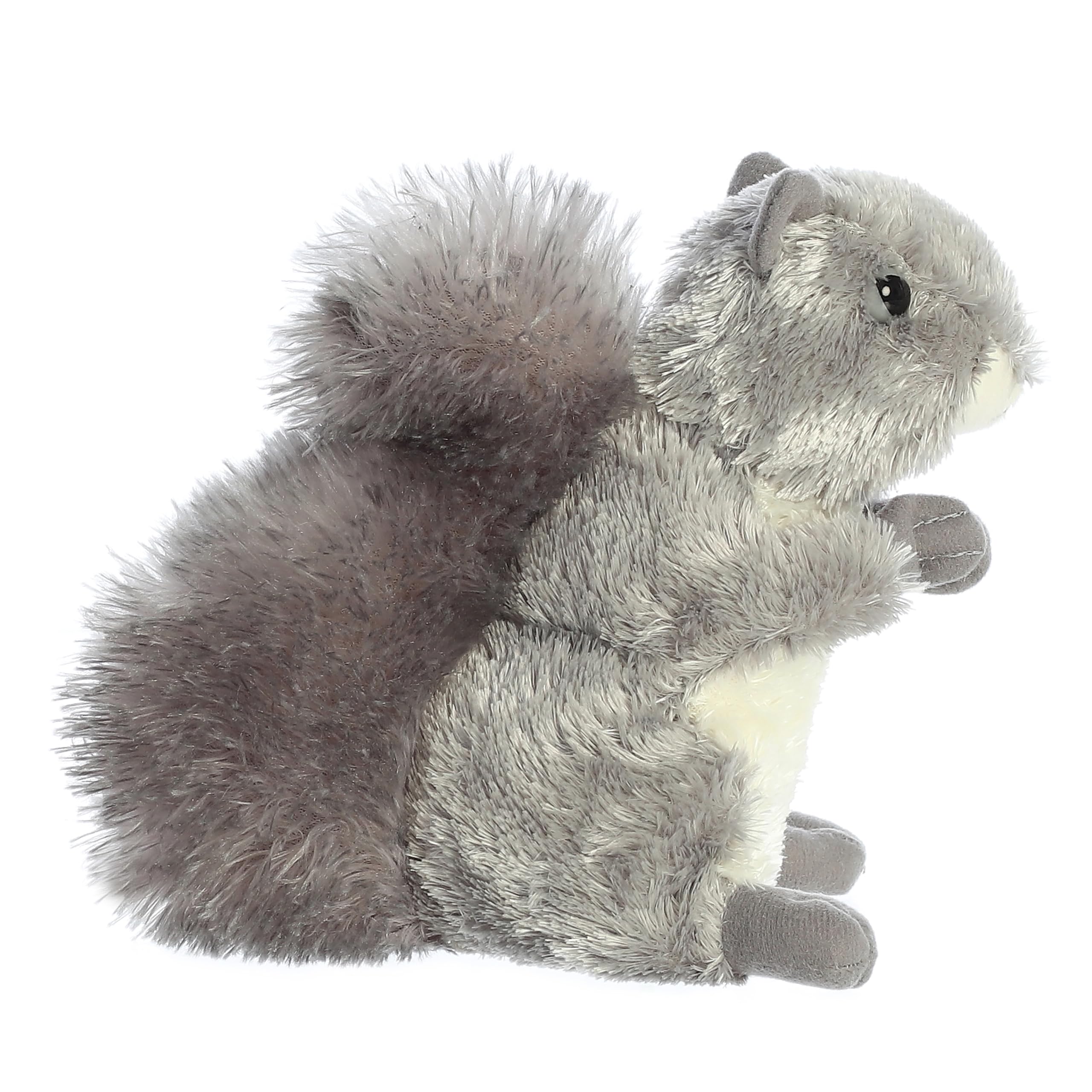 Aurora® Adorable Mini Flopsie™ Nutty™ Stuffed Animal - Playful Ease - Timeless Companions - Gray 8 Inches