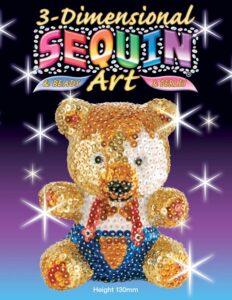 sequin art 3d, teddy bear, sparkling arts and crafts 3d kit