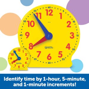 Learning Resources Classroom Clock Kit -25 Pieces, Ages 5+ Clock for Kids, Learning to Tell Time, Clocks for Teaching Time, Teacher and Classroom Supplies