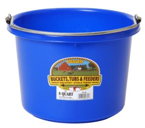 miller manufacturing p-8-blue 8-quart plastic buckets, blue