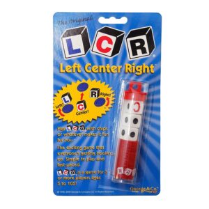 lcr - left center right dice game - random color, 3 players