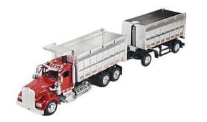 1/43 d/c kenworth w900 double dump truck, color may vary