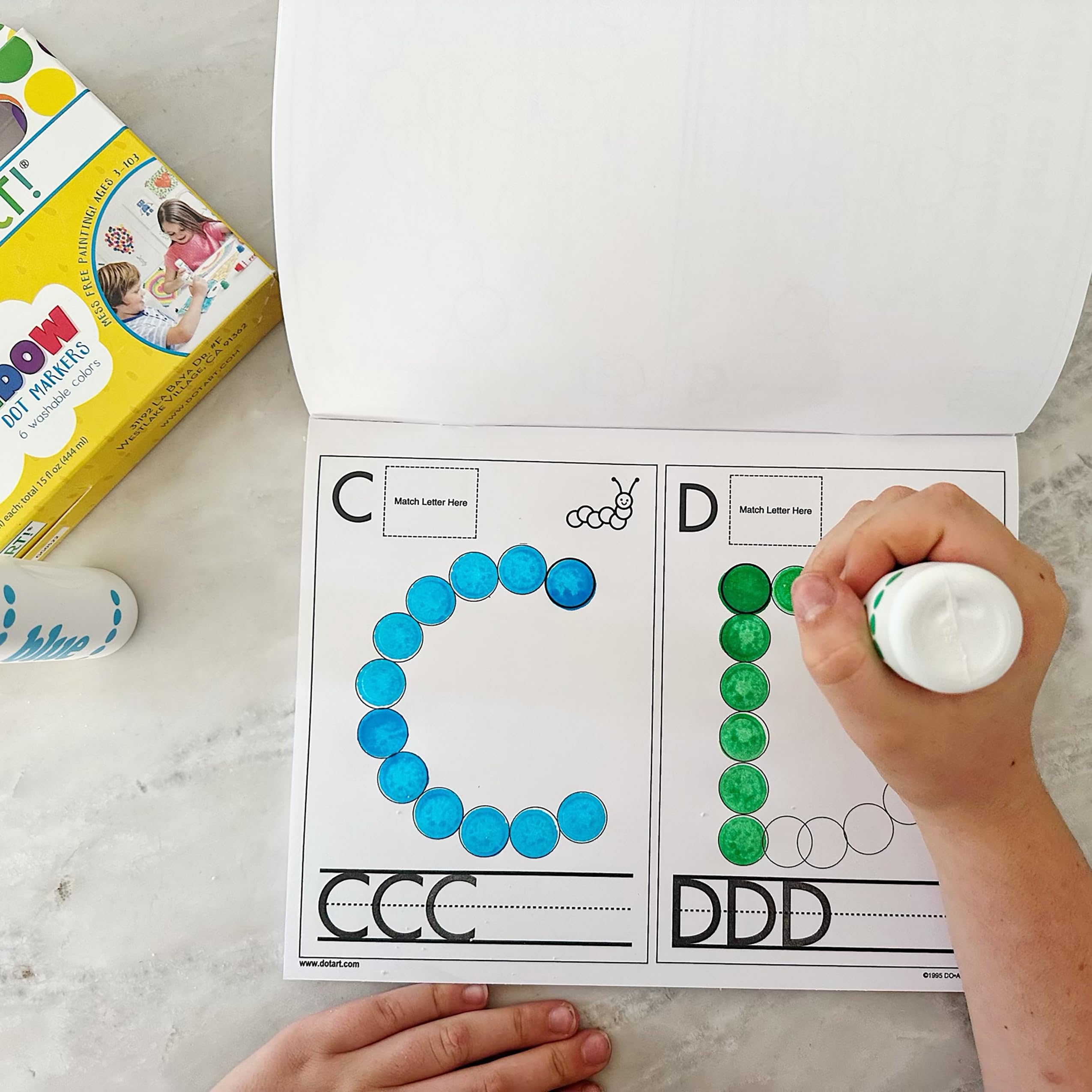 Do A Dot Art! Play and Learn Creative Activity and Coloring Book. Great for Learning Numbers, Letters and Shapes. Preschool Kindergarten Teacher Activities Gift