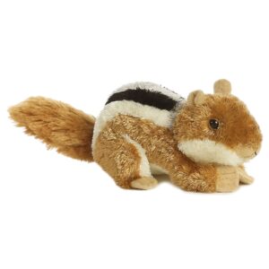 aurora® adorable mini flopsie™ chip™ stuffed animal - playful ease - timeless companions - brown 8 inches