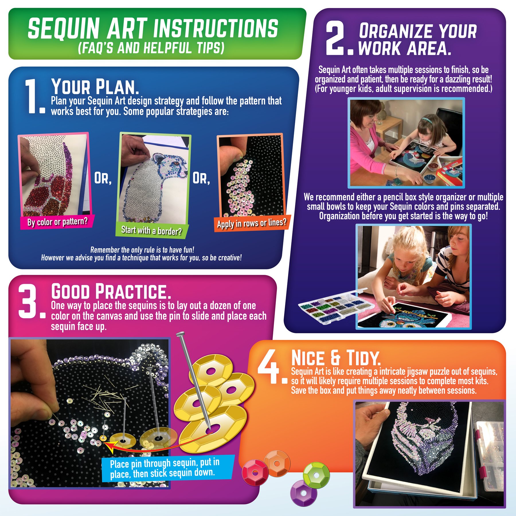 Sequin Art 3D, Teddy Bear, Sparkling Arts and Crafts 3D Kit