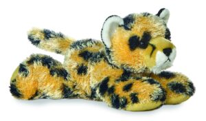 aurora® adorable mini flopsie™ streak™ stuffed animal - playful ease - timeless companions - brown 8 inches