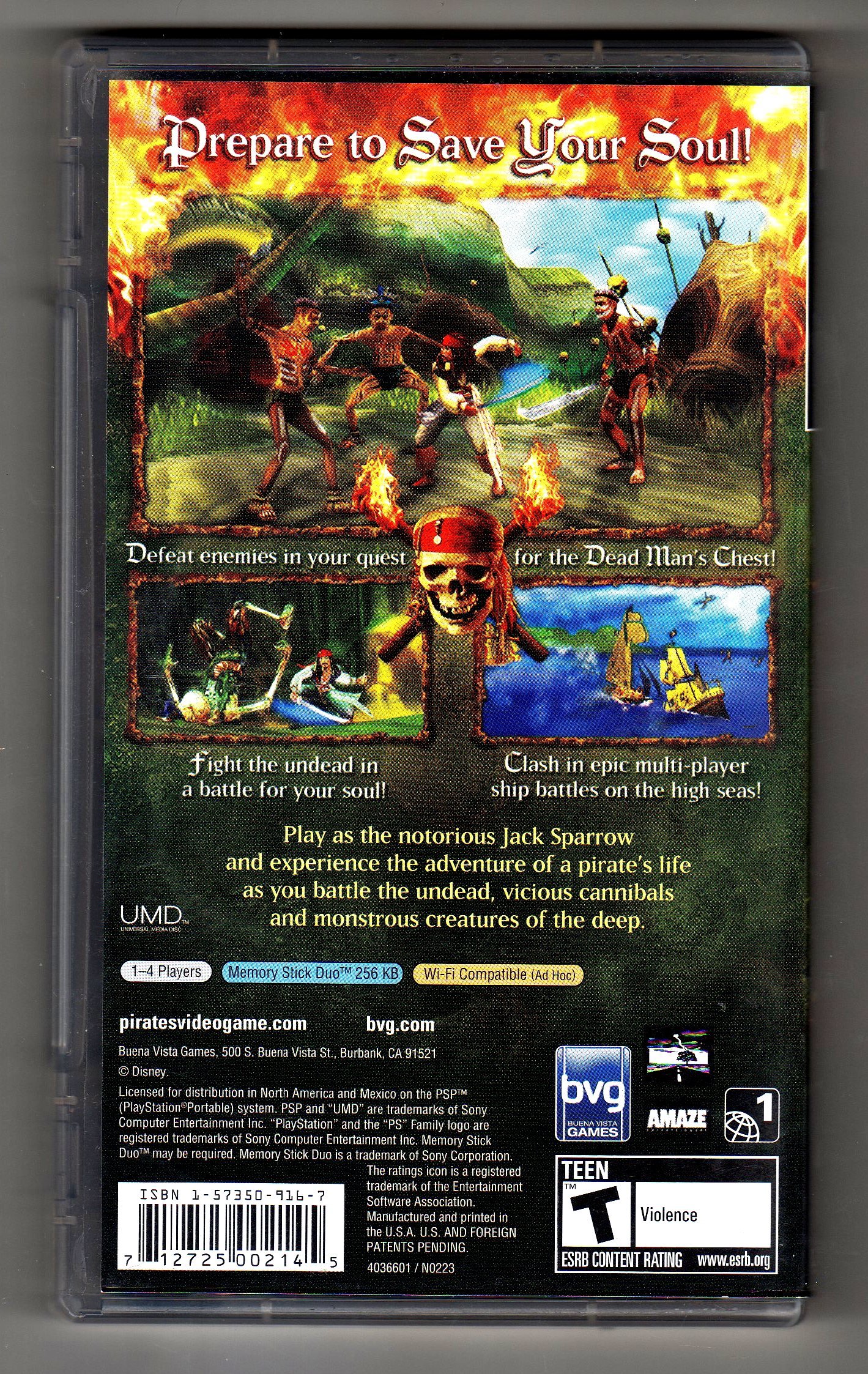 Pirates of the Caribbean Dead Man's Chest - Sony PSP