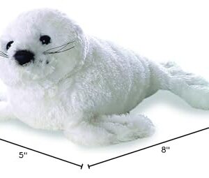 Aurora® Adorable Mini Flopsie™ Harp Seal Stuffed Animal - Playful Ease - Timeless Companions - White 8 Inches