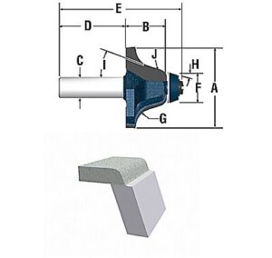 bosch 85662m 3-inch diameter 1-inch cut carbide tipped ogee undermount bowl router bit 1/2-inch shank