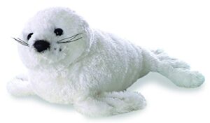 aurora® adorable mini flopsie™ harp seal stuffed animal - playful ease - timeless companions - white 8 inches