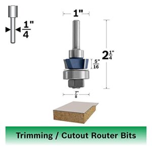 Bosch 85415M 15 degree x 5/16 In. Carbide Tipped 4-Flute Bevel Trim Assembly Bit