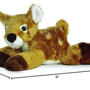 Aurora® Adorable Mini Flopsie™ Fawne Stuffed Animal - Playful Ease - Timeless Companions - Brown 8 Inches