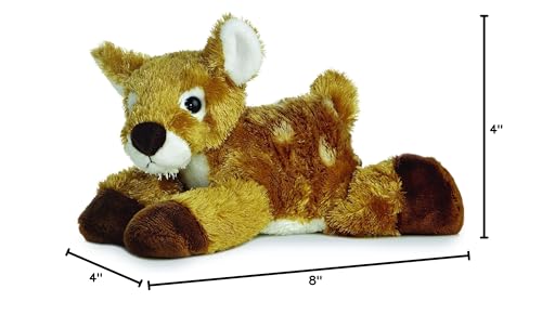 Aurora® Adorable Mini Flopsie™ Fawne Stuffed Animal - Playful Ease - Timeless Companions - Brown 8 Inches