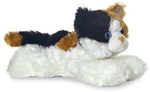 aurora® adorable mini flopsie™ esmeralda™ stuffed animal - playful ease - timeless companions - white 8 inches