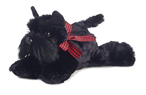 Aurora® Adorable Mini Flopsie™ Scotty™ Stuffed Animal - Playful Ease - Timeless Companions - Black 8 Inches