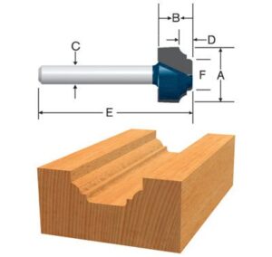 bosch 85474m 1/2-inch traditional router bit 1/4-inch shank 3/8-inch cut