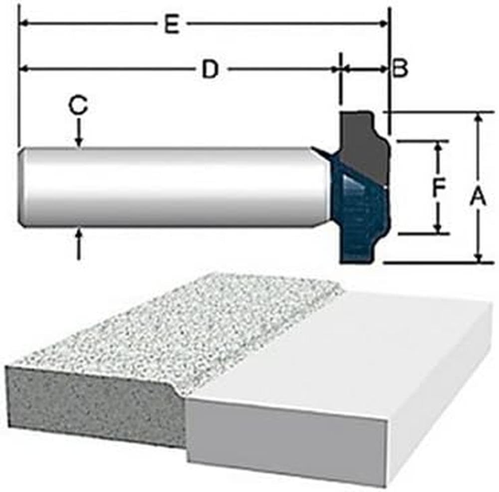 Bosch 85670M 15/16-Inch Diameter 3/8-Inch Cut Carbide Tipped Profiler Router Bit 1/2-Inch Shank