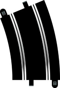 scalextric c8235 track radius - 22.5 degrees curve, black, white, silver