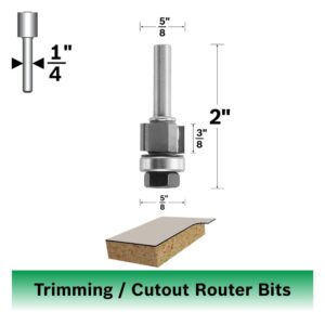 Bosch 85430M 5/8 in. x 3/8 in. Carbide Tipped 2-Flute Flush Trim Assembly Bit