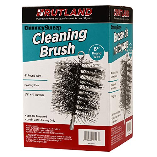 Rutland Products 16406 6-Inch Round Chimney Cleaning Brush, Red