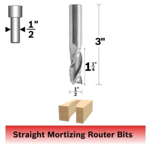 Bosch 85961M 1/2 In. x 1-1/4 In. Solid Carbide 3-Flute U-Pieceut Spiral Bit