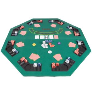 Trademark Poker Deluxe Poker & Blackjack Table Top w/Case Green