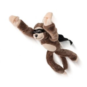 playmaker toys flingshot flying monkey plush toy, brown