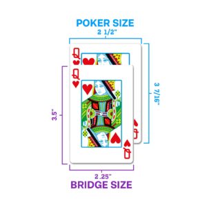 Copag 1546 Design 100% Plastic Playing Cards, Bridge Size (Narrow) Green/Burgundy (Standard Index, 1 Set)