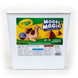 Crayola Model Magic Naturals, 4 Packs (8oz ea), Bulk Modeling Clay Alternative, Craft Supplies for Classrooms, 2 lb. Bucket