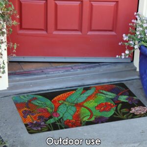 Toland Home Garden 800172 Twilight Flight Summer Door Mat 18x30 Inch Dragonfly Outdoor Doormat for Entryway Indoor Entrance