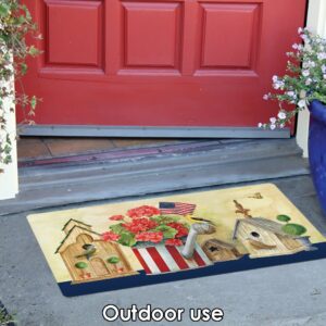 Toland Home Garden 800175 Patriotic Watering Can Summer Door Mat 18x30 Inch 4th of July Outdoor Doormat for Entryway Indoor Entrance