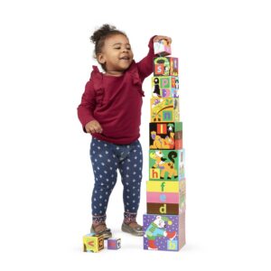 Melissa & Doug Deluxe 10-Piece Alphabet Nesting and Stacking Blocks - FSC Certified