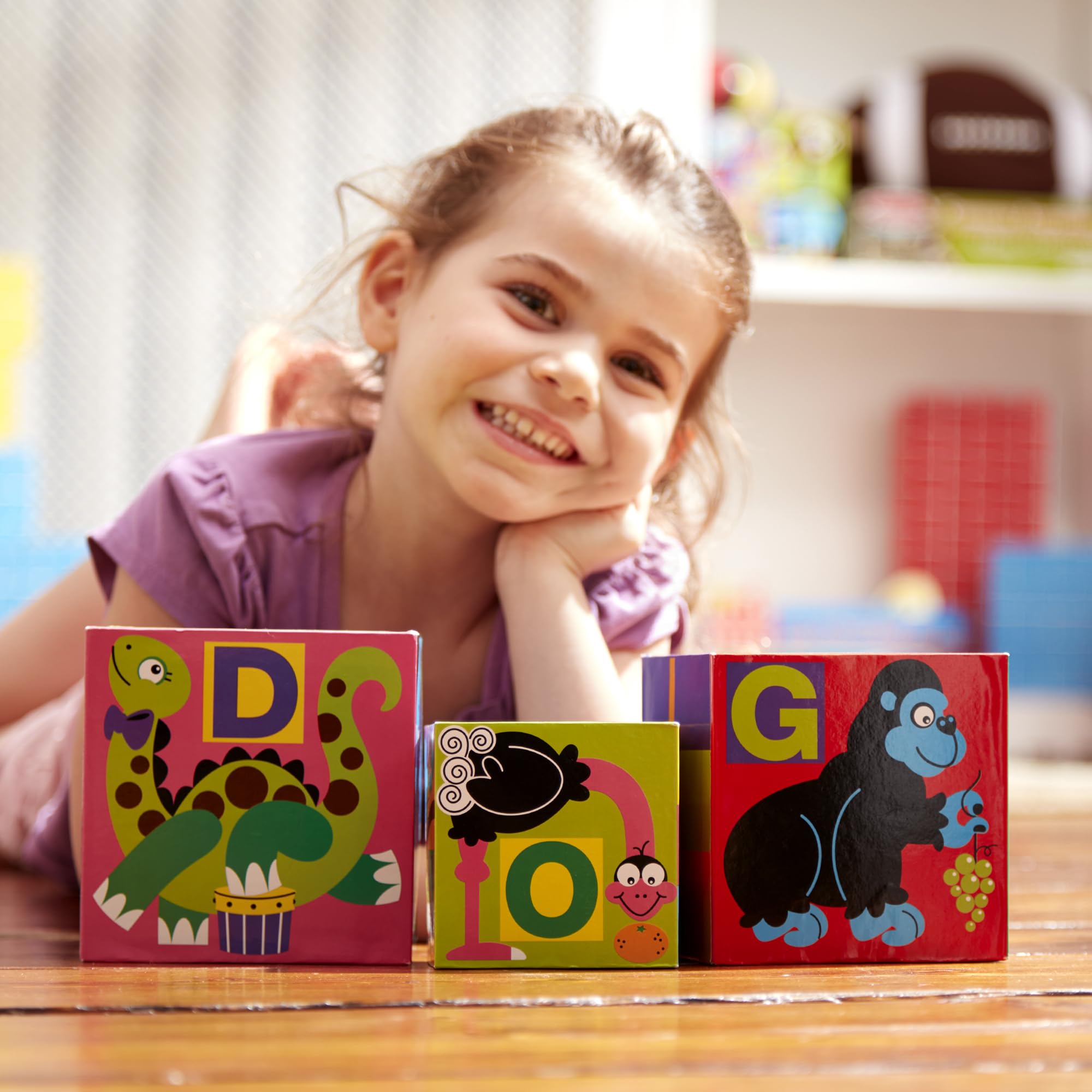 Melissa & Doug Deluxe 10-Piece Alphabet Nesting and Stacking Blocks - FSC Certified