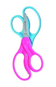 westcott hard handle kids scissors, 5", pointed, assorted colors, 2-pack