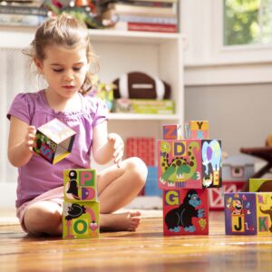 Melissa & Doug Deluxe 10-Piece Alphabet Nesting and Stacking Blocks - FSC Certified