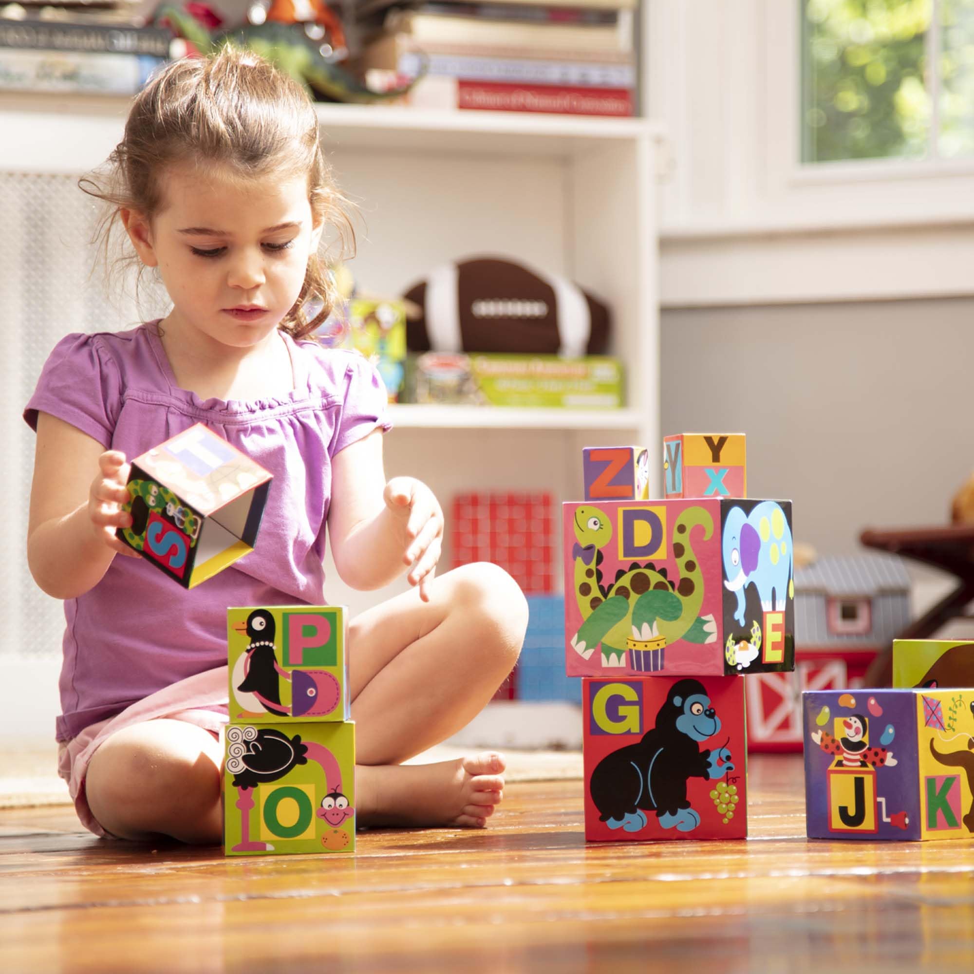 Melissa & Doug Deluxe 10-Piece Alphabet Nesting and Stacking Blocks - FSC Certified