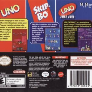 Uno/Skip-Bo/Uno Freefall - Nintendo DS