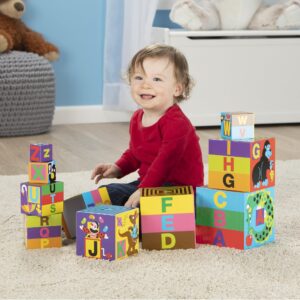 Melissa & Doug Deluxe 10-Piece Alphabet Nesting and Stacking Blocks - FSC Certified